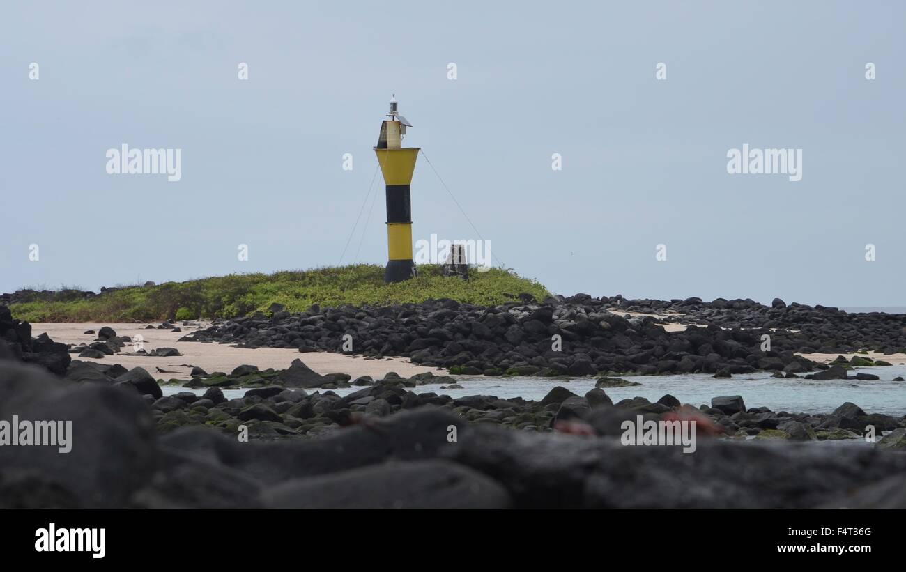Lighthouse at Suarez Point on Isla Floreana, Galapagos Islands Stock ...