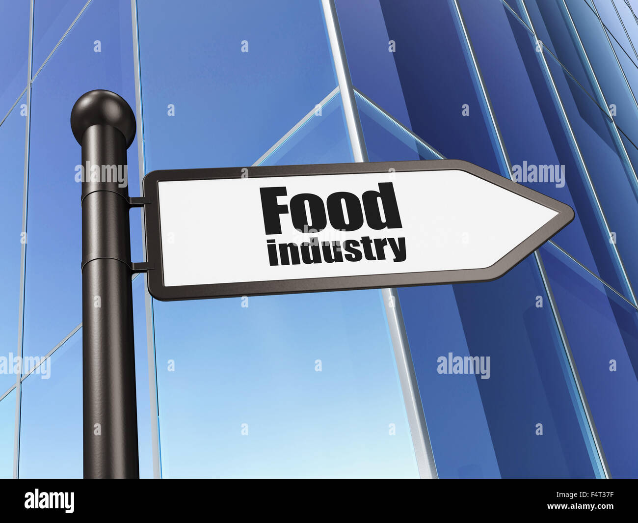 Industry concept: sign Food Industry on Building background Stock Photo ...
