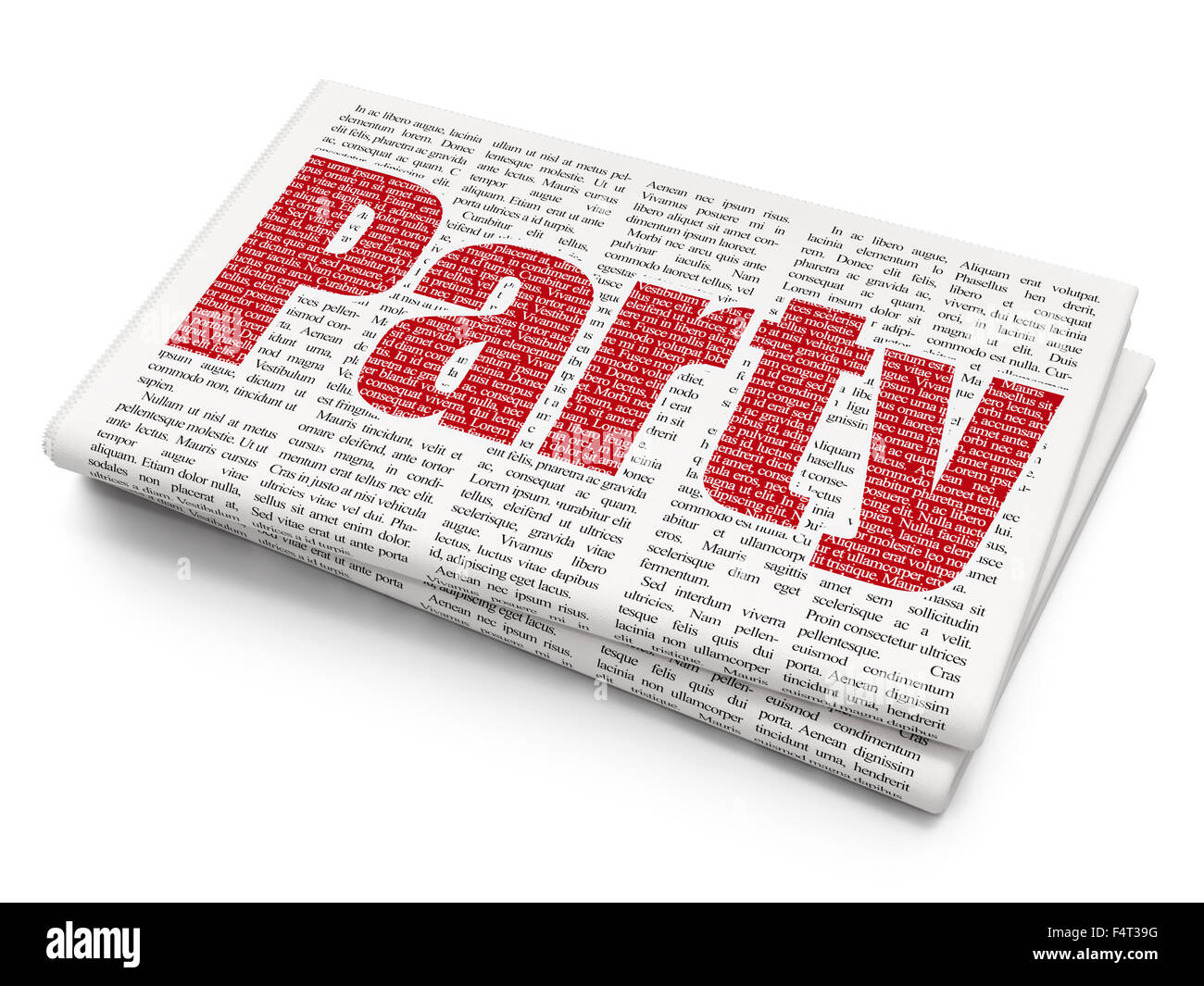 Holiday concept: Party on Newspaper background Stock Photo - Alamy