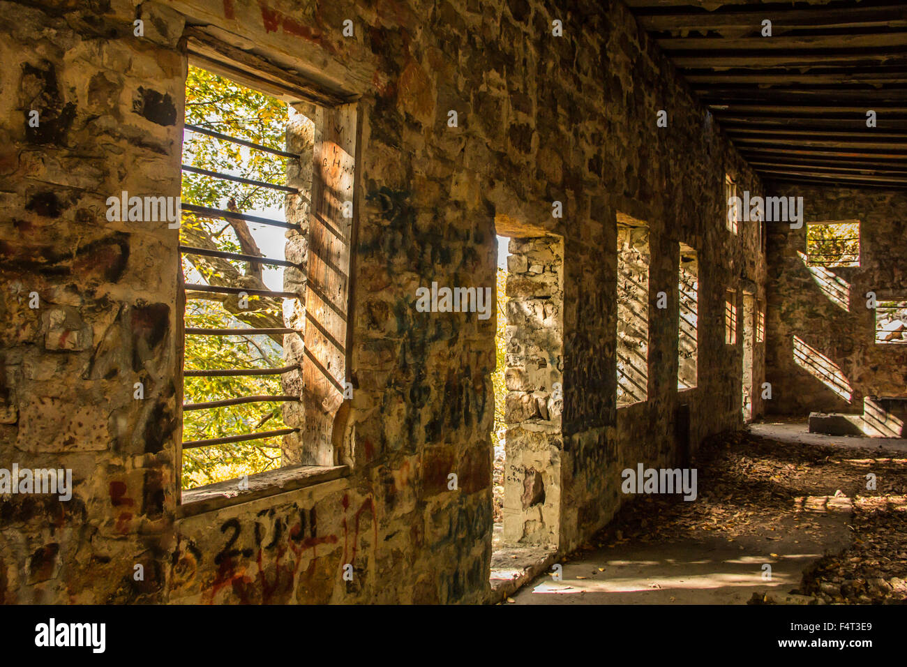 Old stone mining building at the top of 1000 Steps in Huntingdon ...