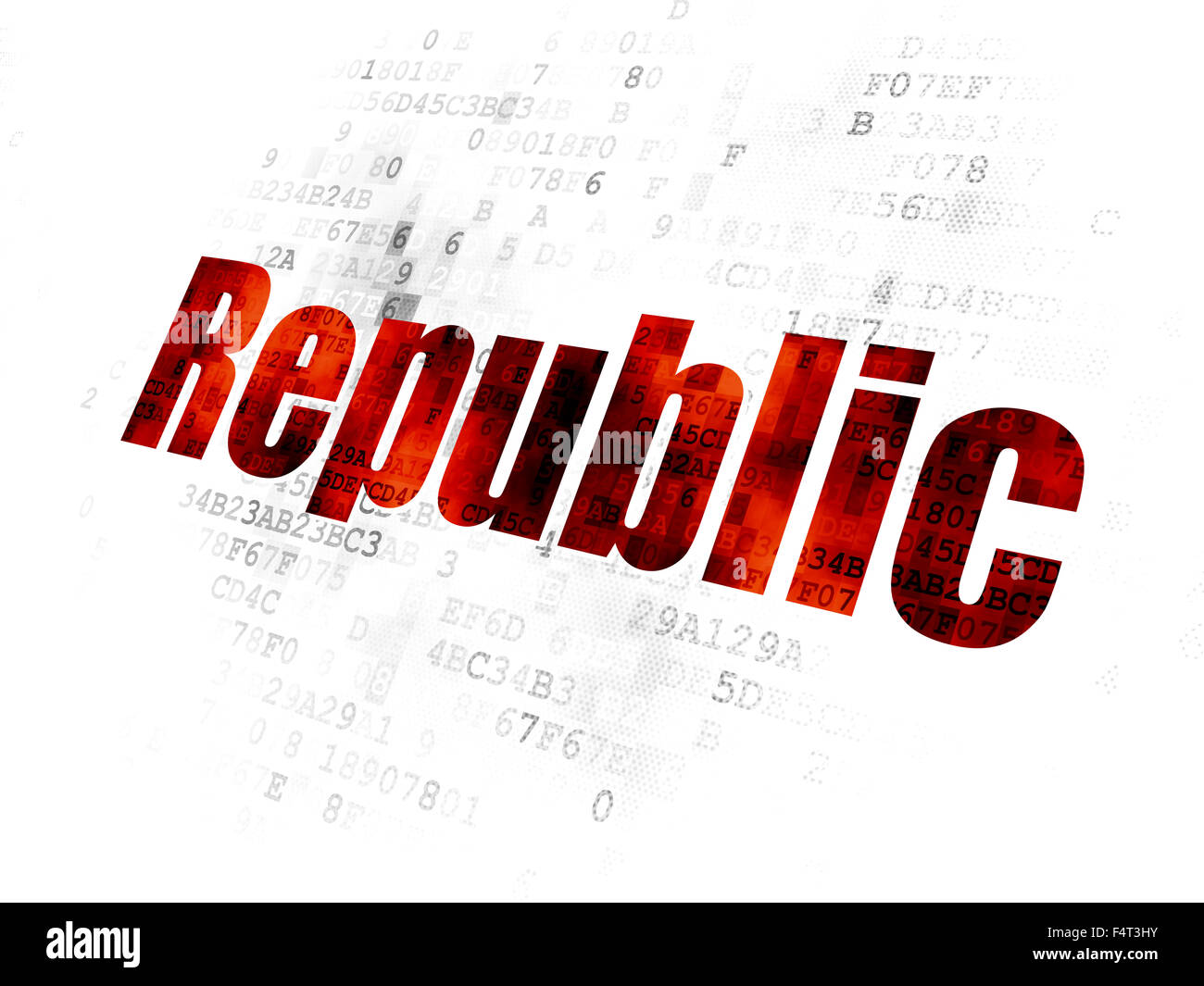 Politics concept: Republic on Digital background Stock Photo - Alamy