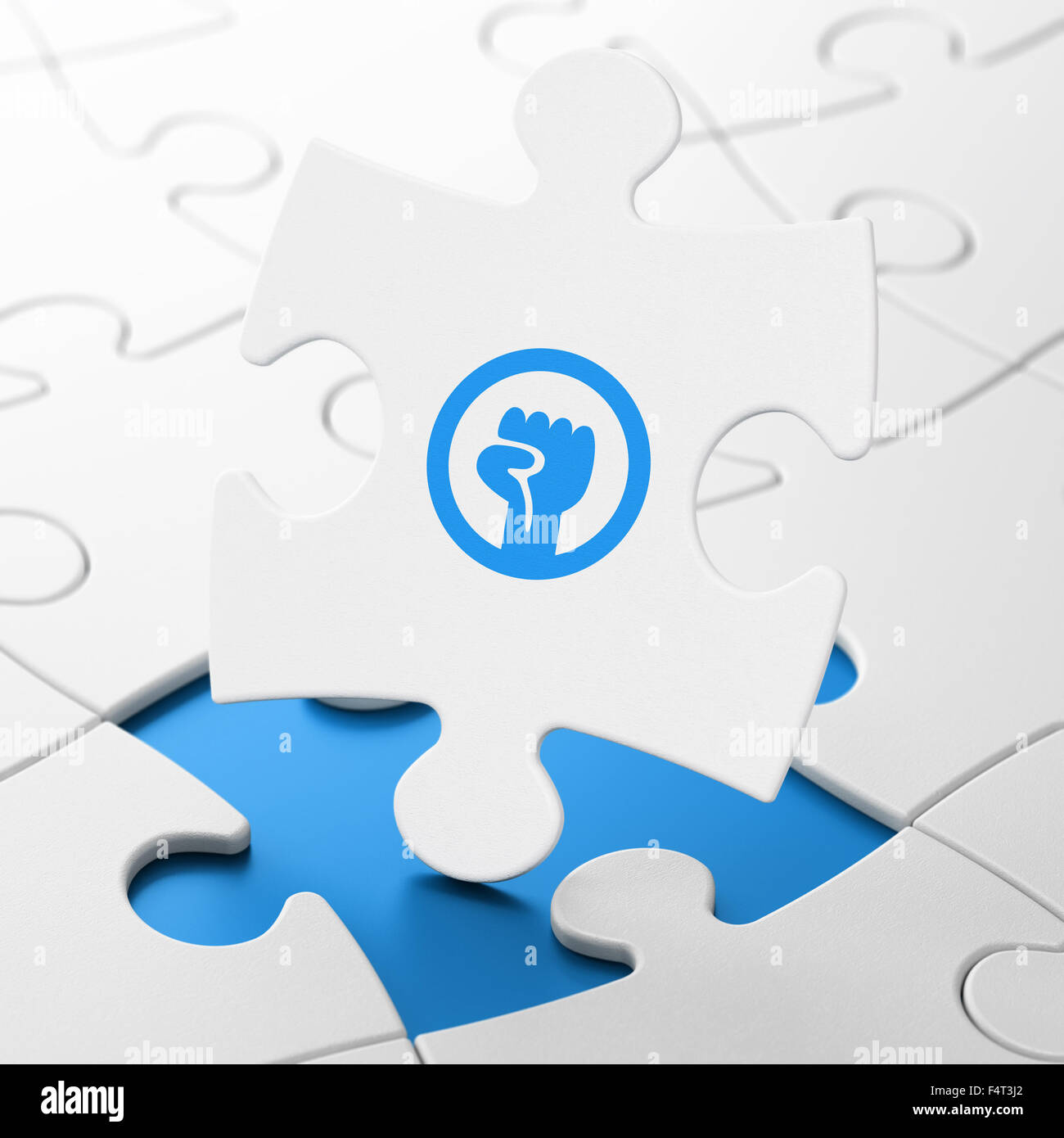 Politics concept: Uprising on puzzle background Stock Photo - Alamy