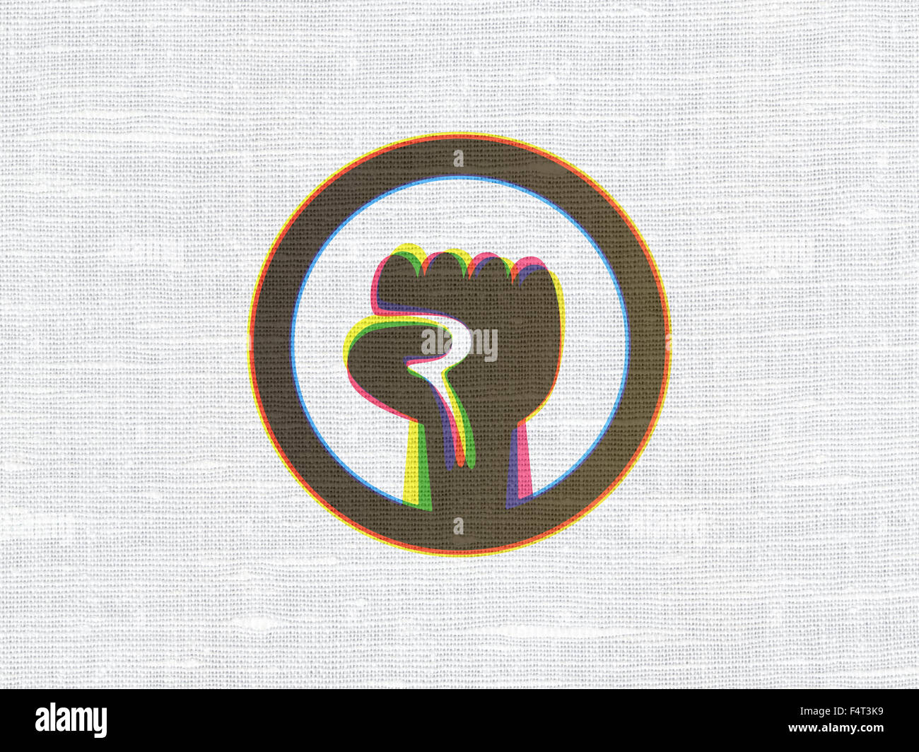 Political concept: Uprising on fabric texture background Stock Photo ...