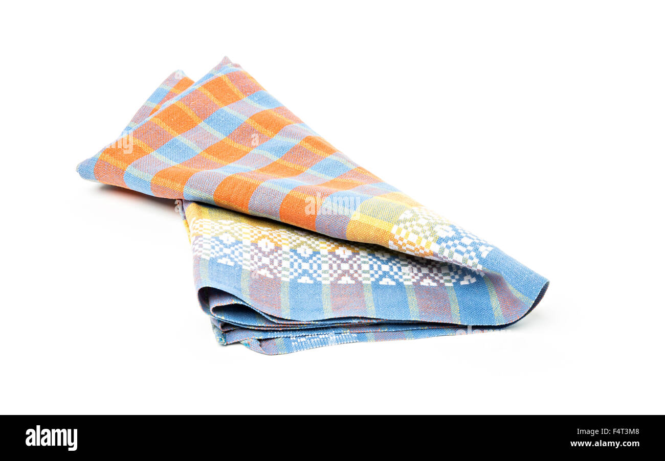 clean kitchen cloth isolated on white background Stock Photo - Alamy