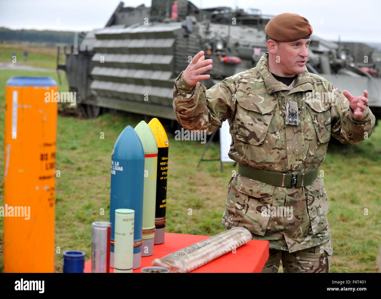 Larkhill on Salisbury Plain, UK. 21st October, 2015. British Army Fire ...