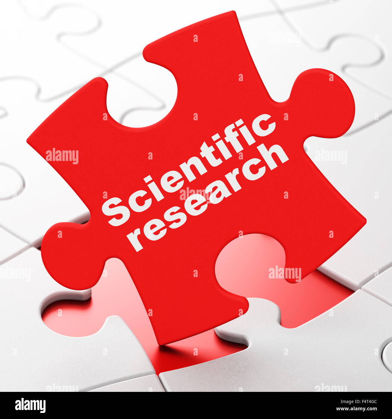 Science concept: Scientific Research on puzzle background Stock Photo ...