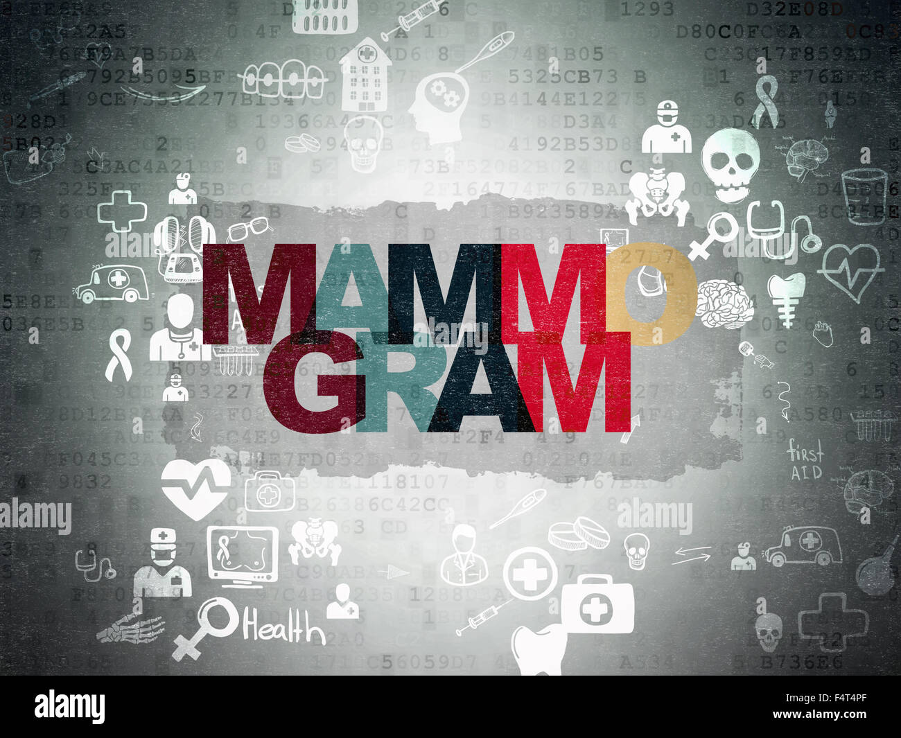 Health concept: Mammogram on Digital Paper background Stock Photo - Alamy