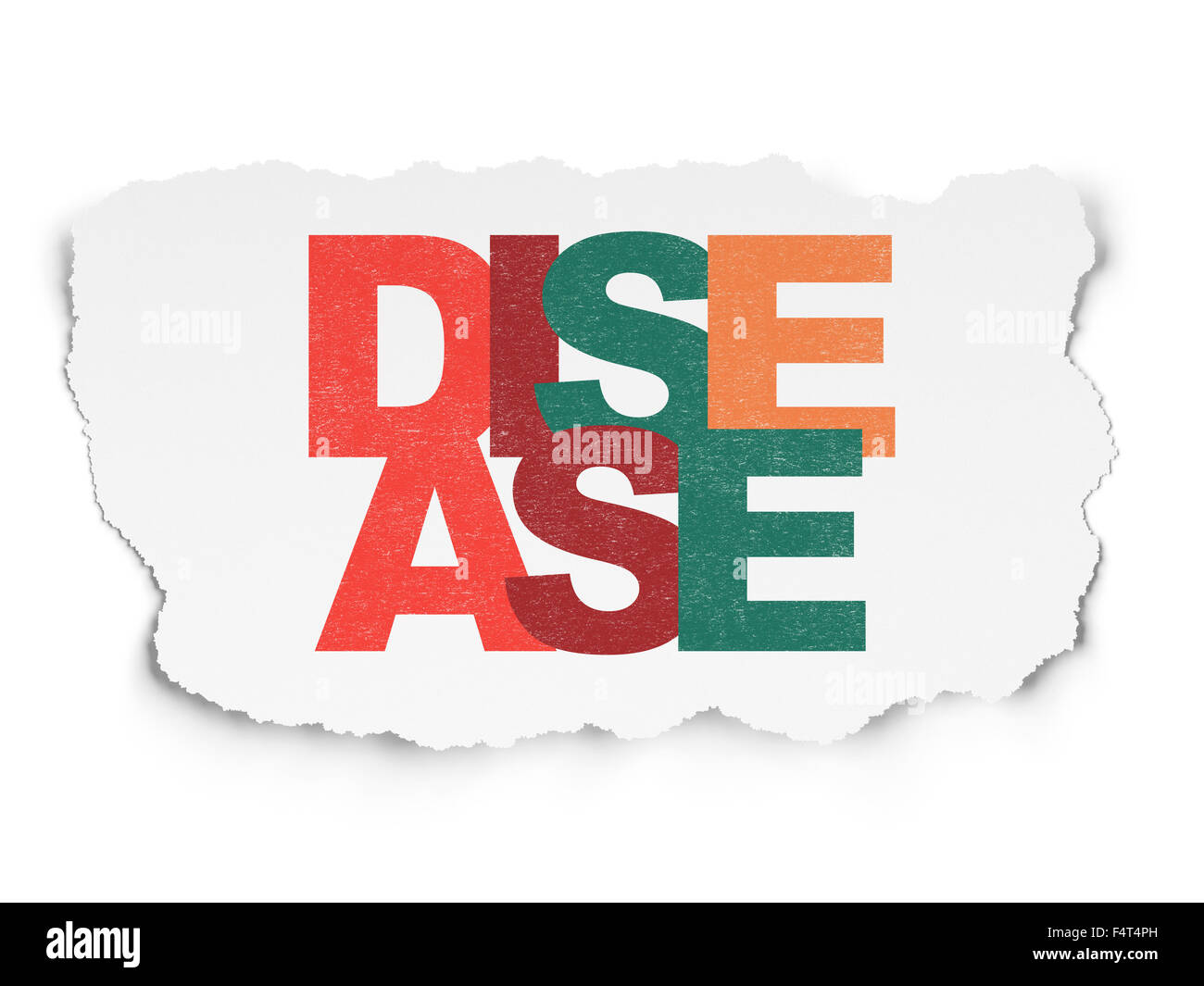 Health concept: Disease on Torn Paper background Stock Photo - Alamy