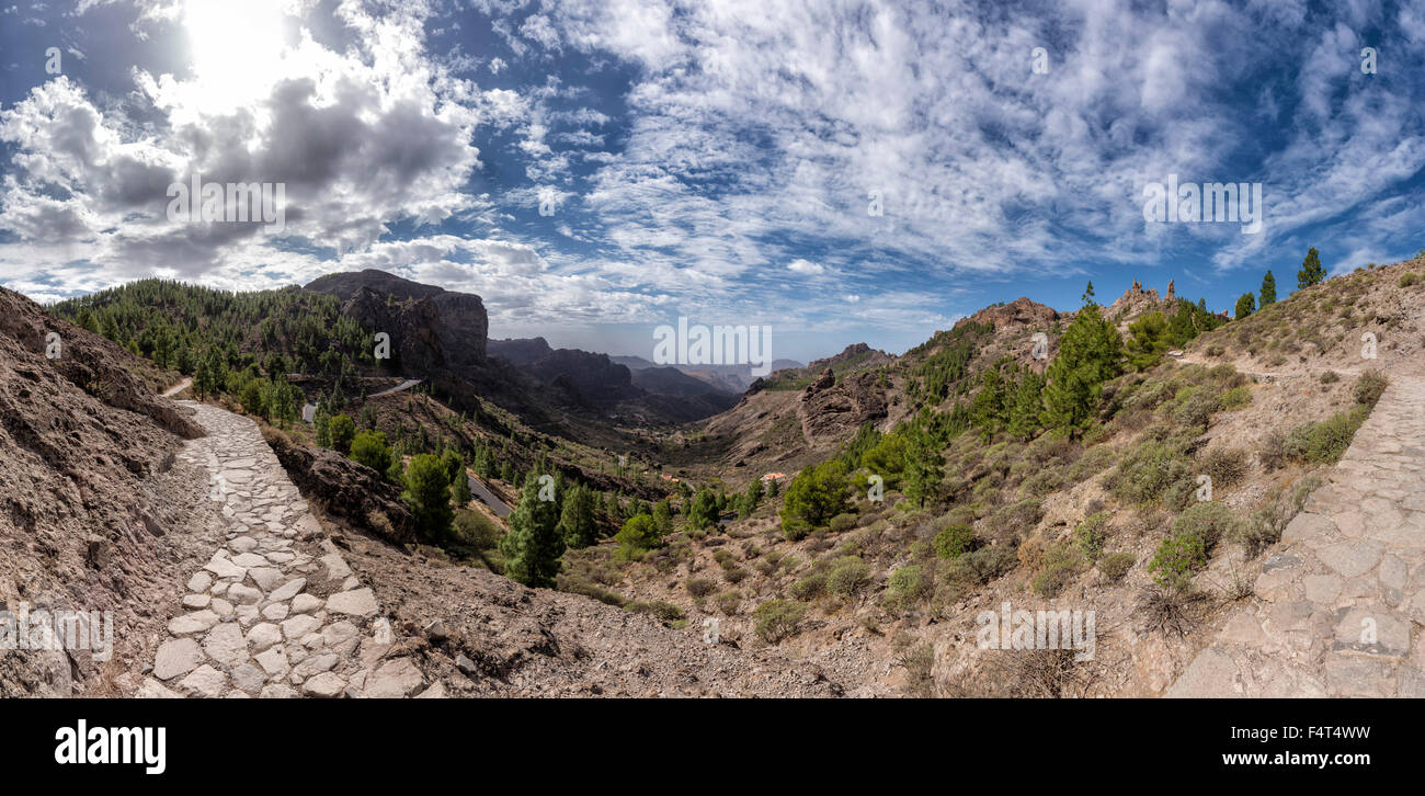 Spain, Europe, Tejeda, Gran Canaria, Canary Islands, Walking path to ...