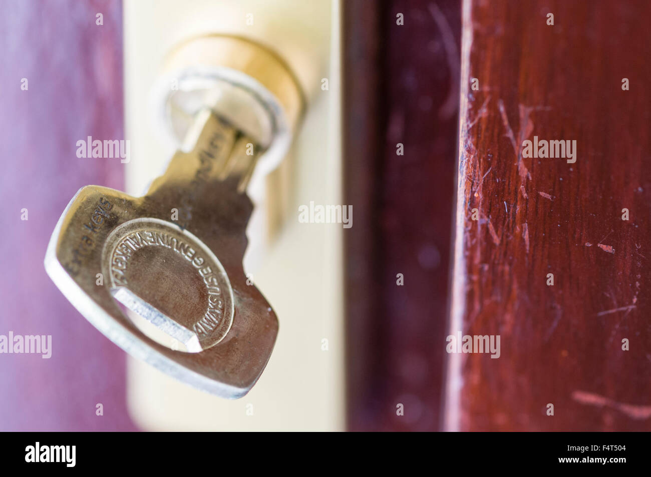 A high security key in a Yale high security TS007 one star 1* security ...