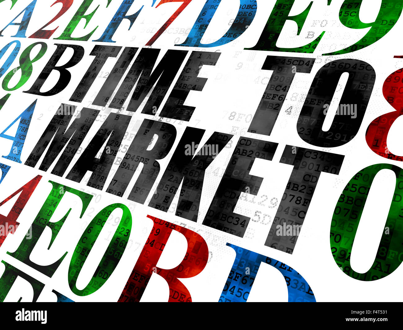 Time concept: Time to Market on Digital background Stock Photo - Alamy