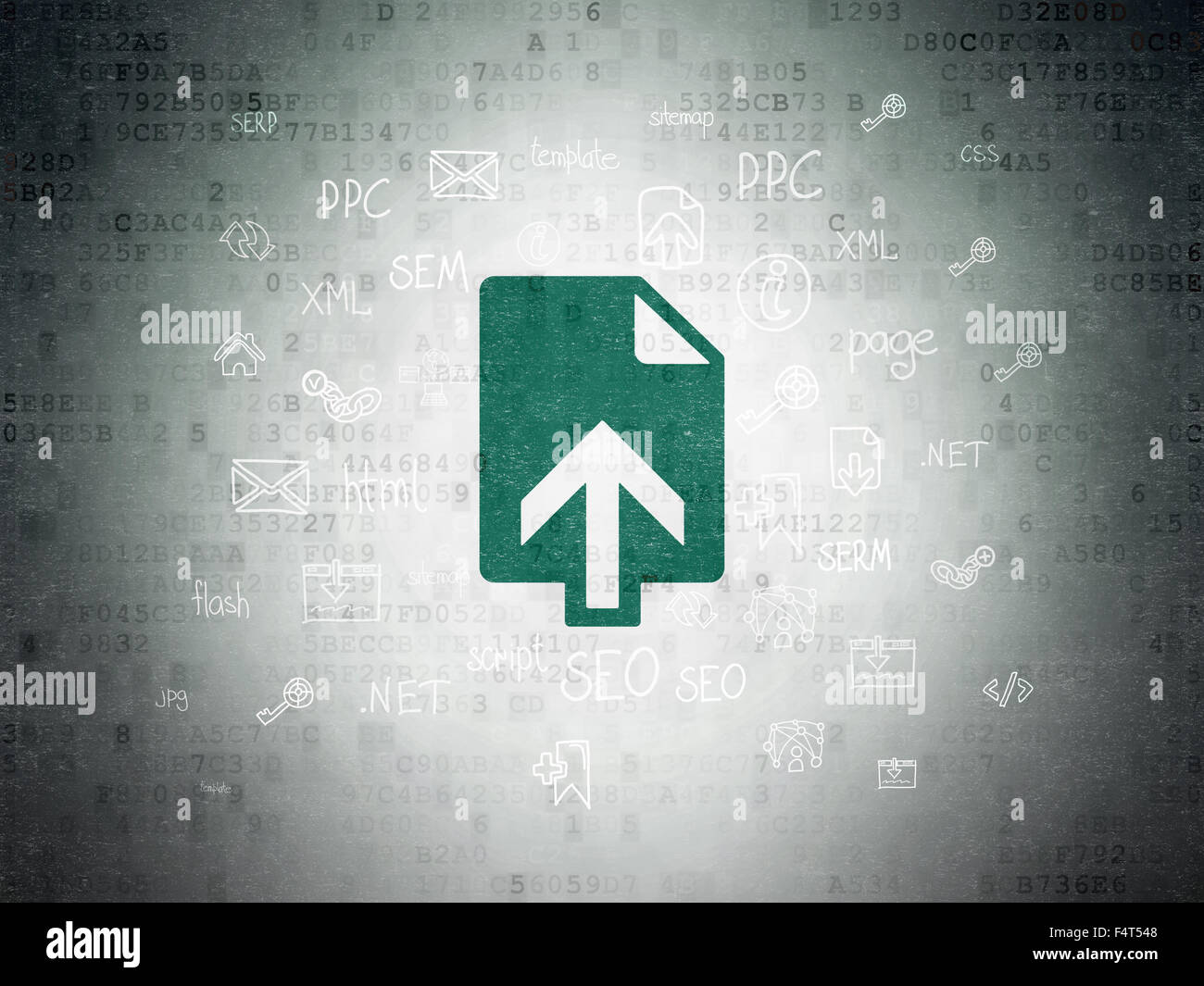 Web design concept: Upload on Digital Paper background Stock Photo - Alamy
