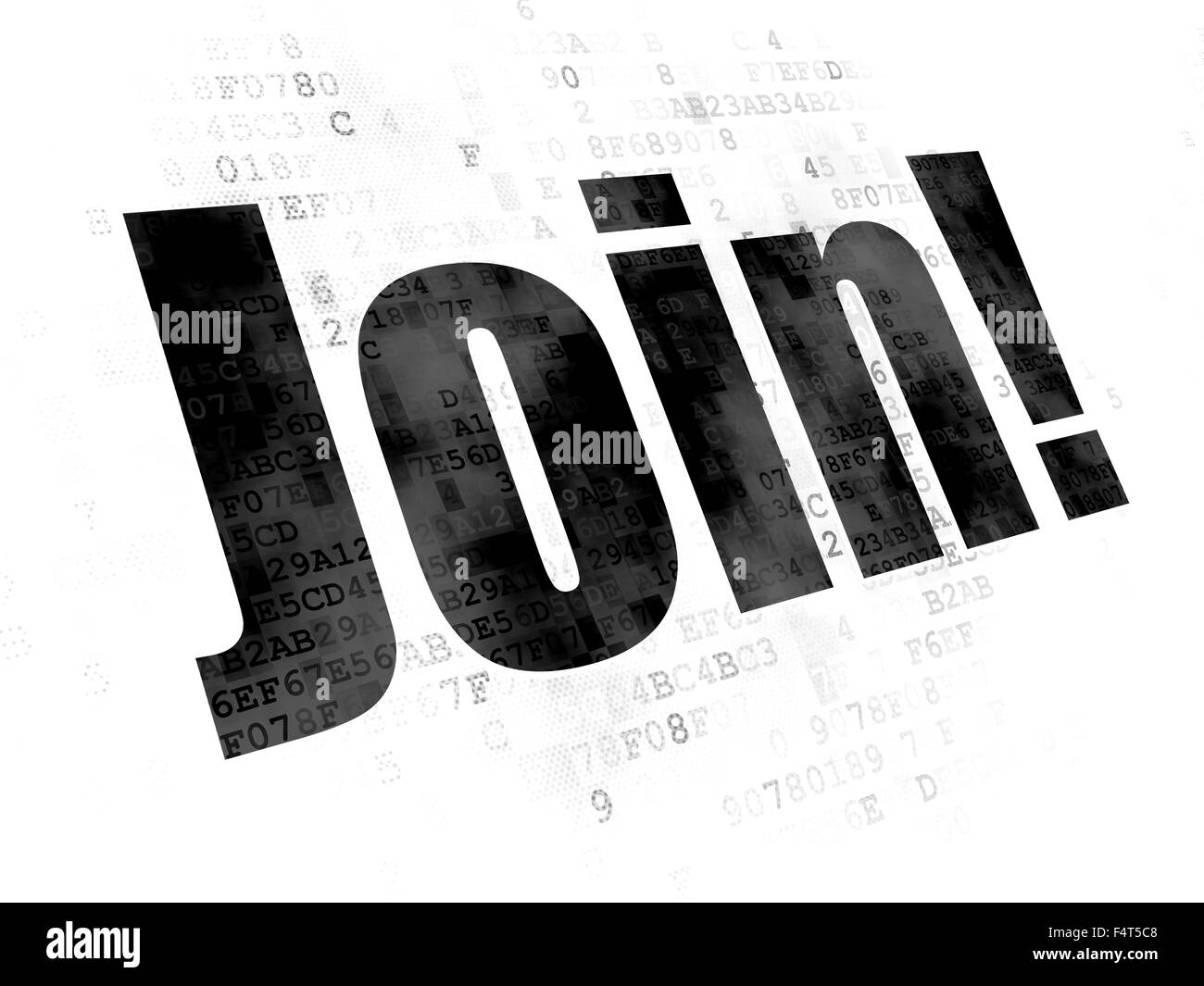 Business concept join word Black and White Stock Photos & Images - Alamy