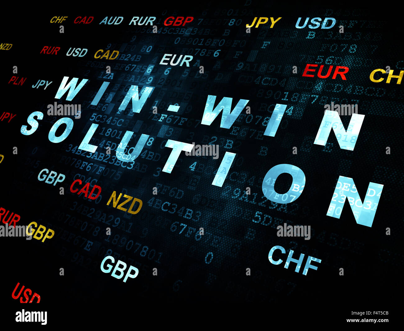 Business concept: Win-win Solution on Digital background Stock Photo ...