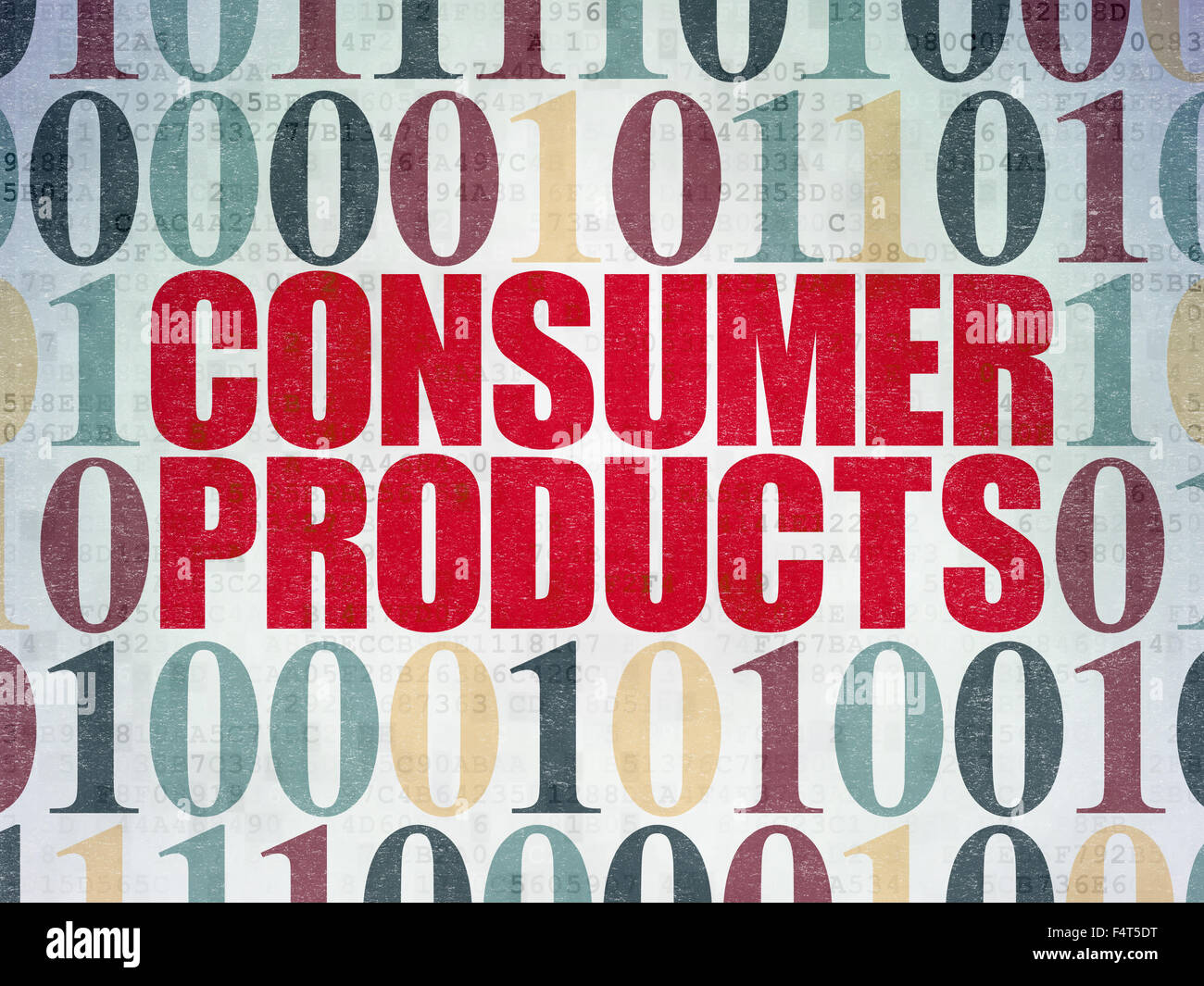Business concept: Consumer Products on Digital Paper background Stock ...