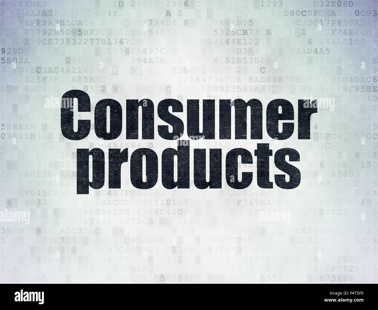 Finance concept: Consumer Products on Digital Paper background Stock ...