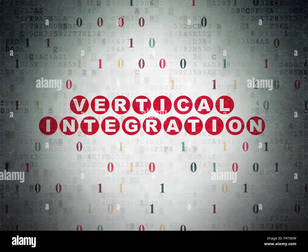 Finance concept: Vertical Integration on Digital Paper background Stock ...