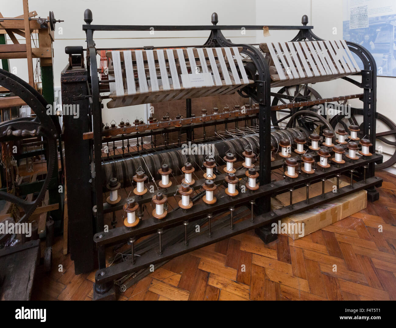 A Cord twister machine in silk museum in Macclesfield, Cheshire ...