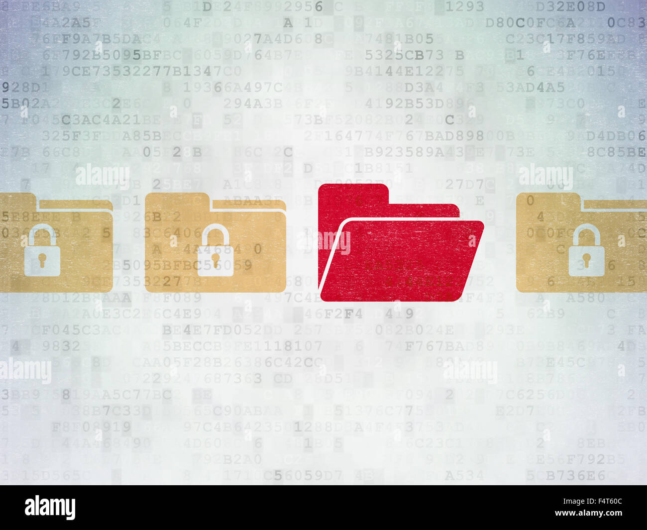 Privacy concept: folder icon on Digital Paper background Stock Photo ...