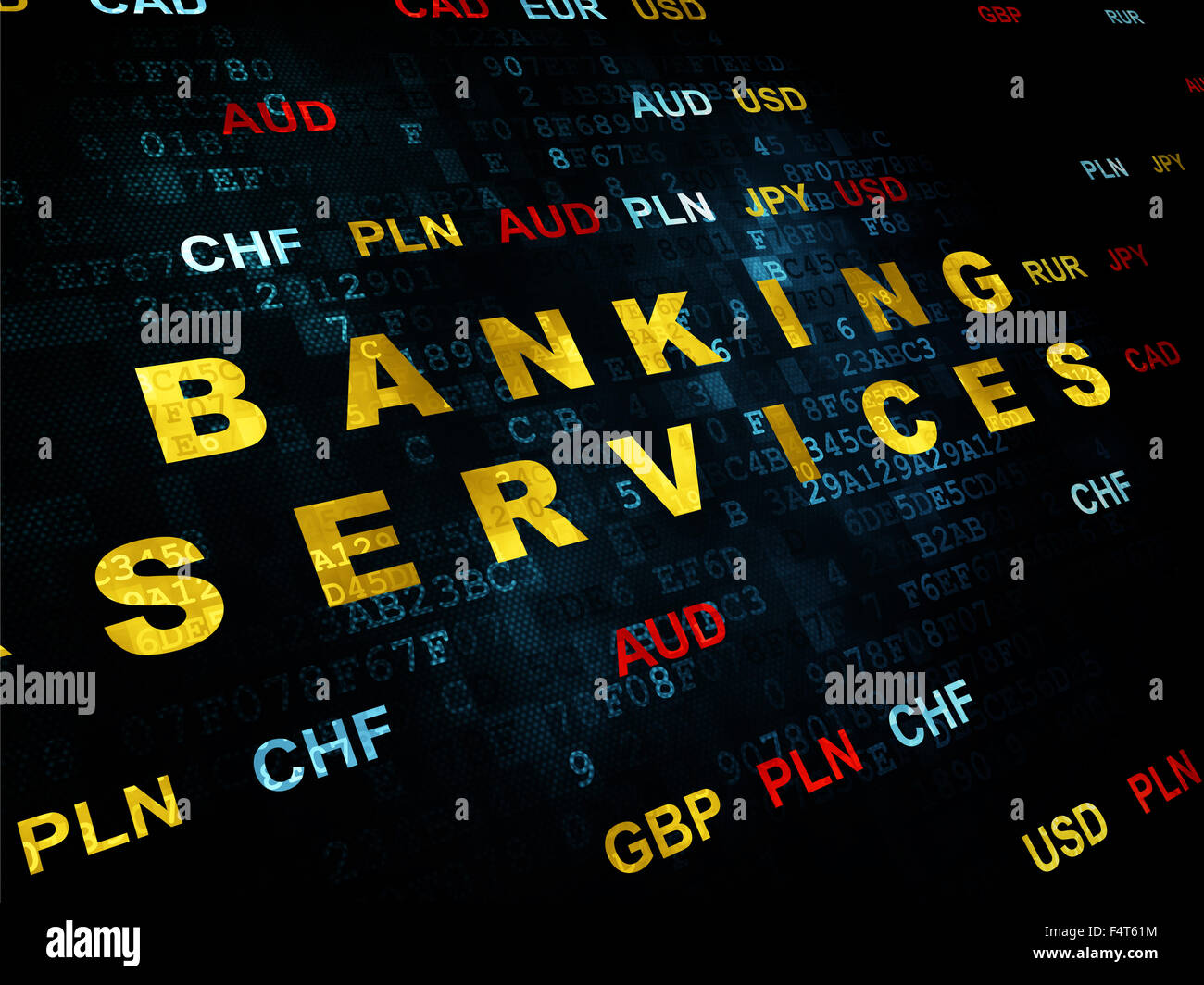 Money concept: Banking Services on Digital background Stock Photo - Alamy