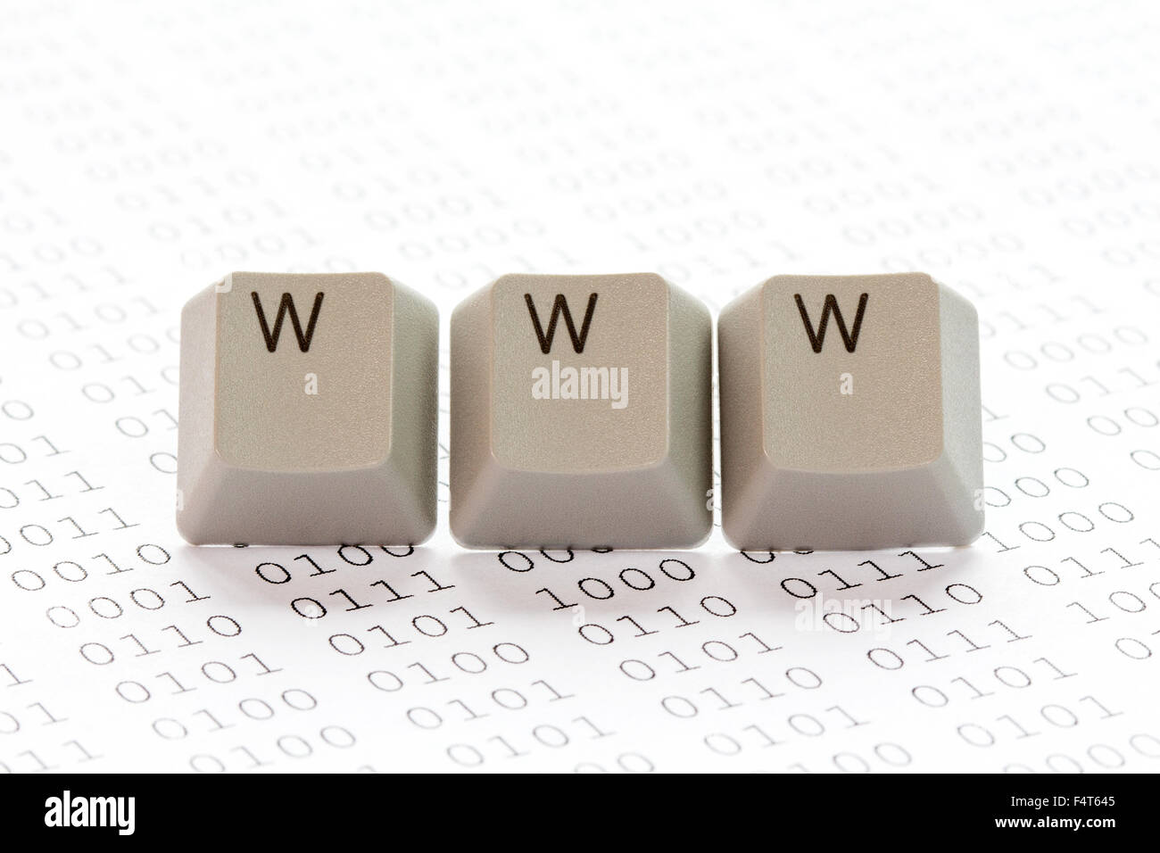 Computer binary code and WWW word made from a keyboard Stock Photo - Alamy