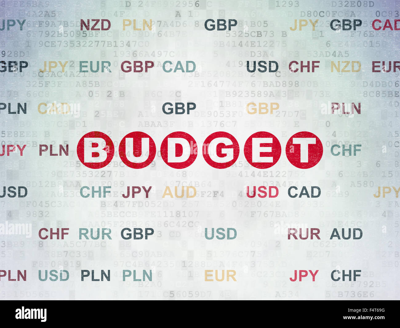 Money concept: Budget on Digital Paper background Stock Photo - Alamy