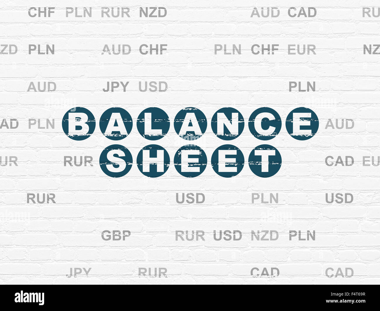 Banking concept: Balance Sheet on wall background Stock Photo - Alamy