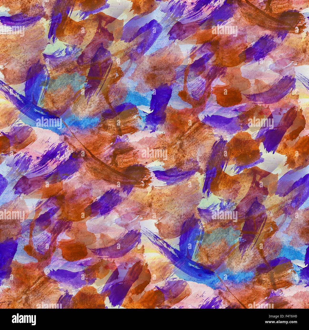 seamless brown purple swabs background watercolor color water orange ...