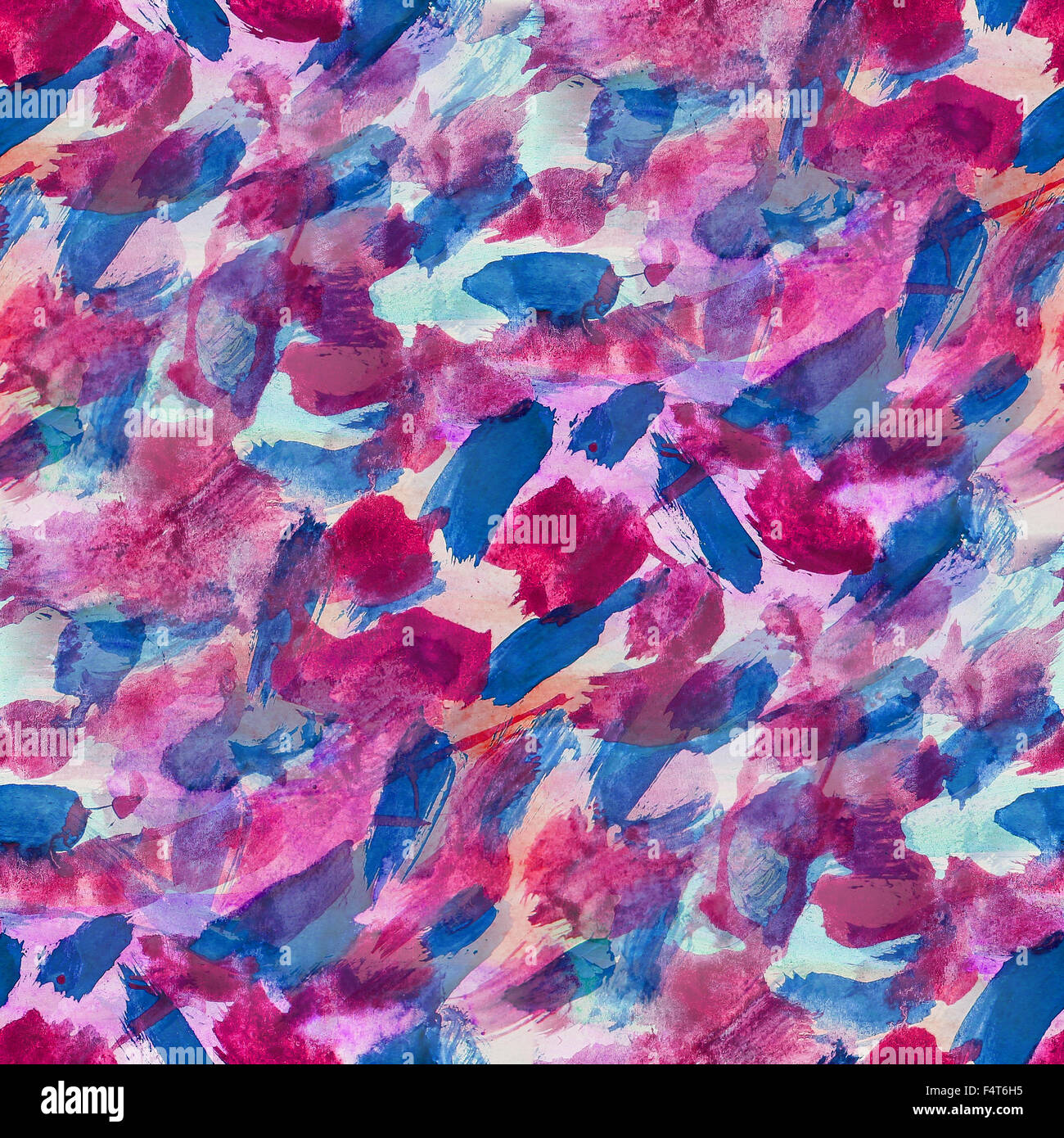 seamless blue pink swabs background watercolor color water orange ...