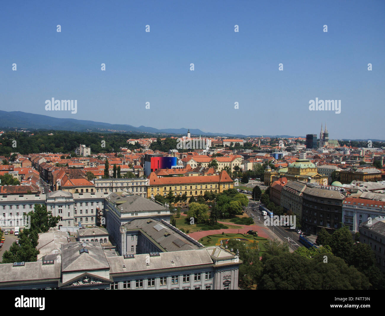 Croatia, the Balkans, Balkans, Zagreb, Europe, overview, town, city ...