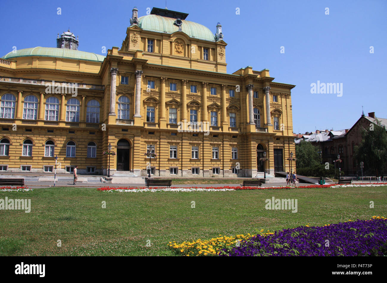 Croatia, the Balkans, Balkans, Zagreb, Europe, opera-house, national ...