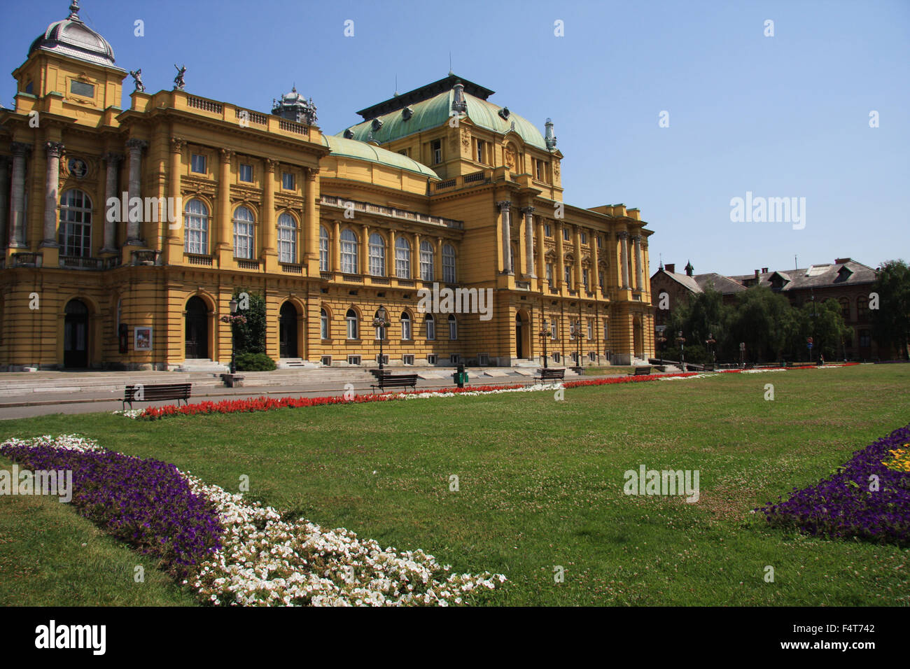 Croatia, the Balkans, Balkans, Zagreb, Europe, opera-house, national ...