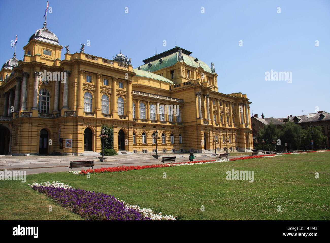 Croatia, the Balkans, Balkans, Zagreb, Europe, opera-house, national ...