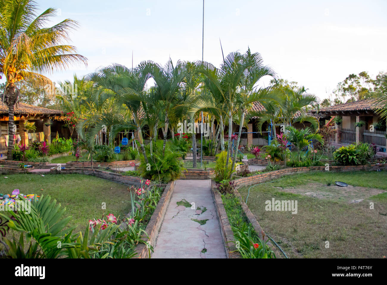 Beautiful courtyard in Honduras Stock Photo - Alamy