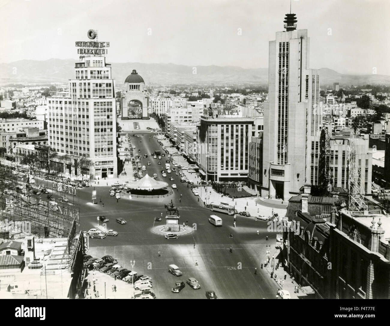 Avenida Juarez and Paseo de la Reforma, Mexico City, Mexico Stock Photo ...
