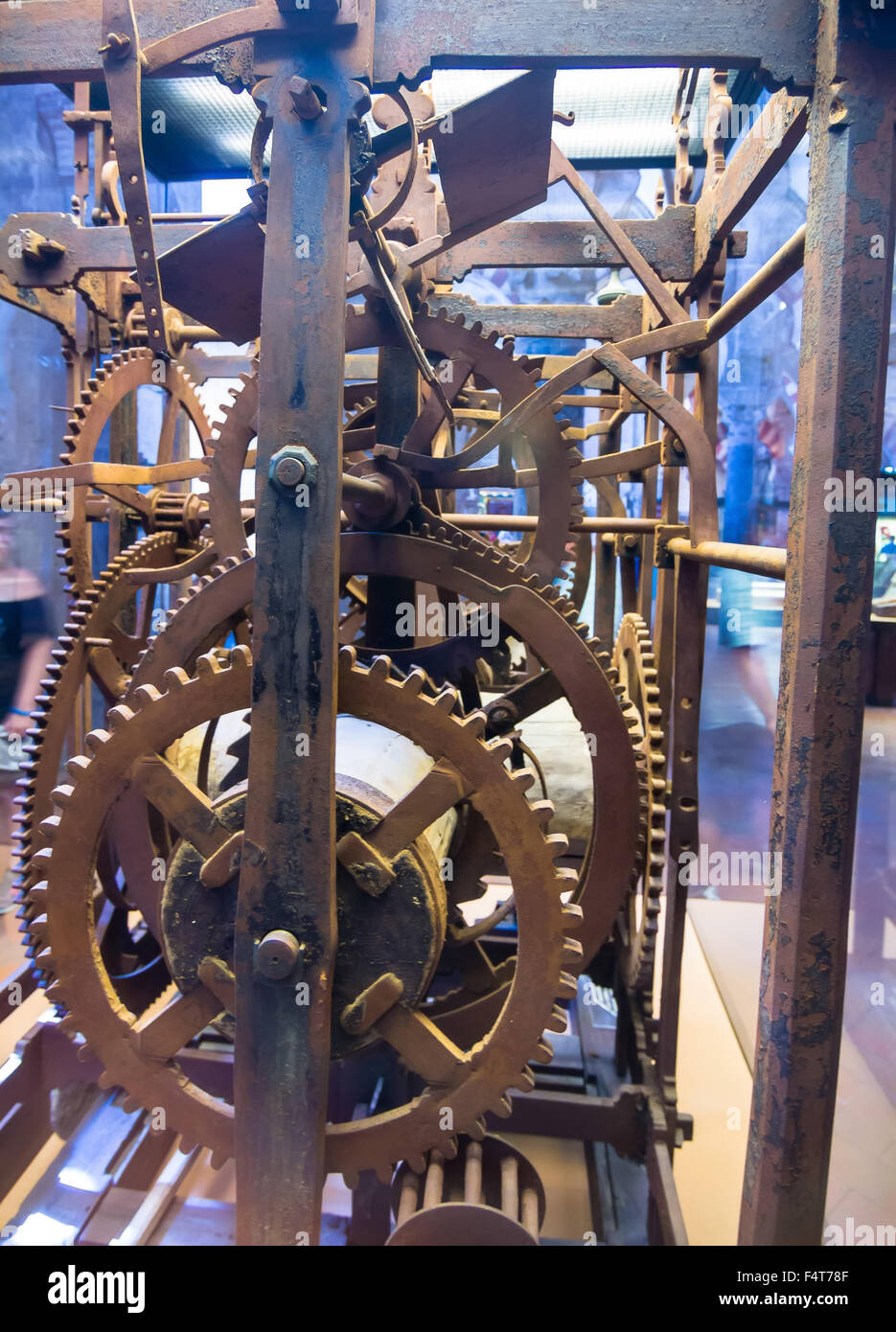 gears and mechanism of an antique clock Stock Photo - Alamy