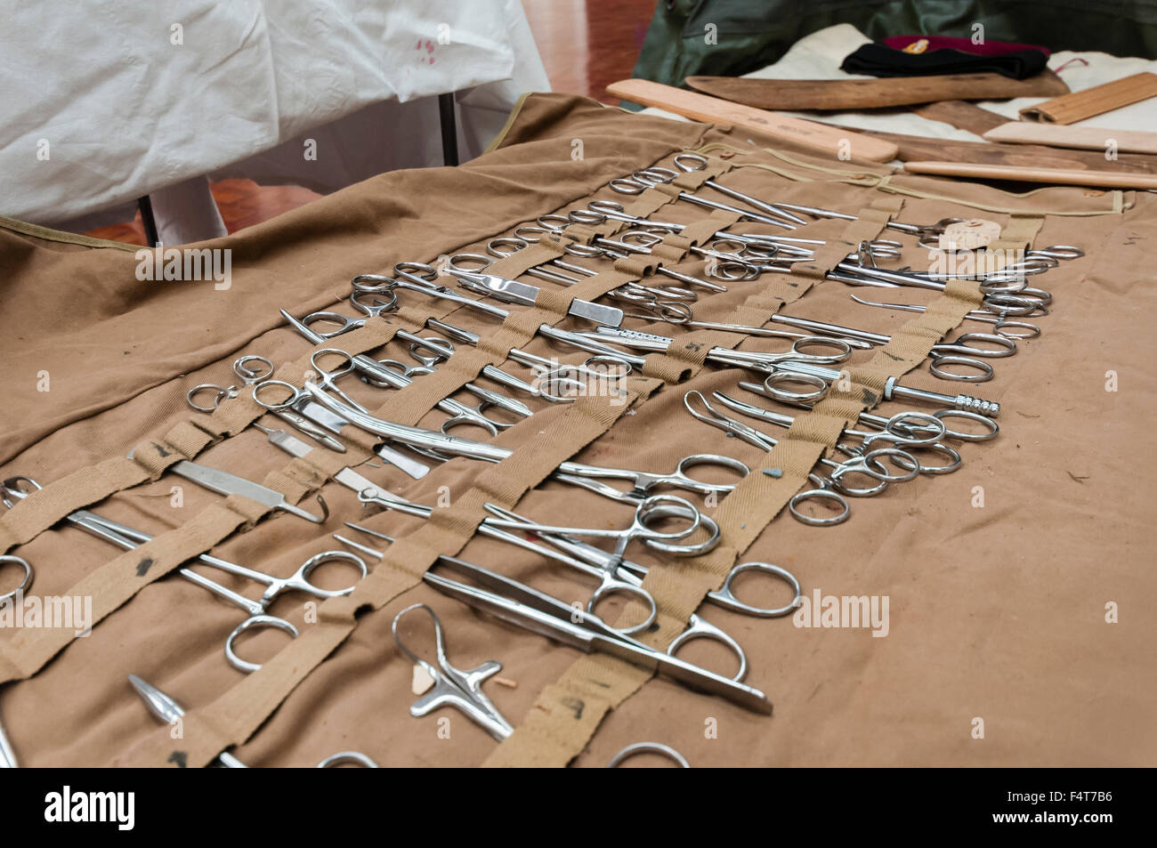 Large selection of stainless steel surgical equipment, including Magill ...