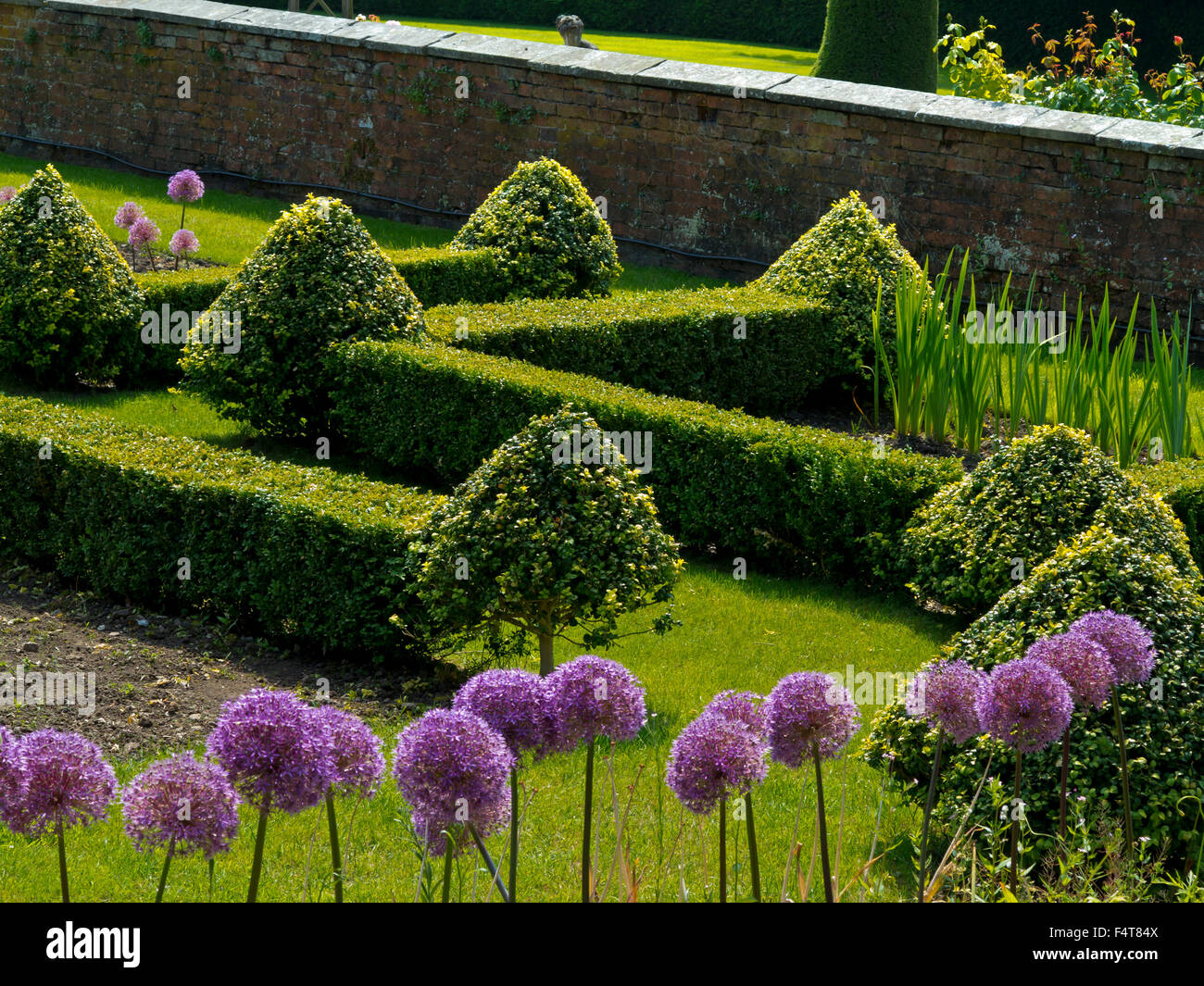 The Rose Garden at Hopton Hall in the Derbyshire Dales Peak District ...