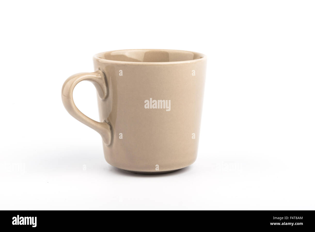 Brown coffee cup on white background Stock Photo - Alamy