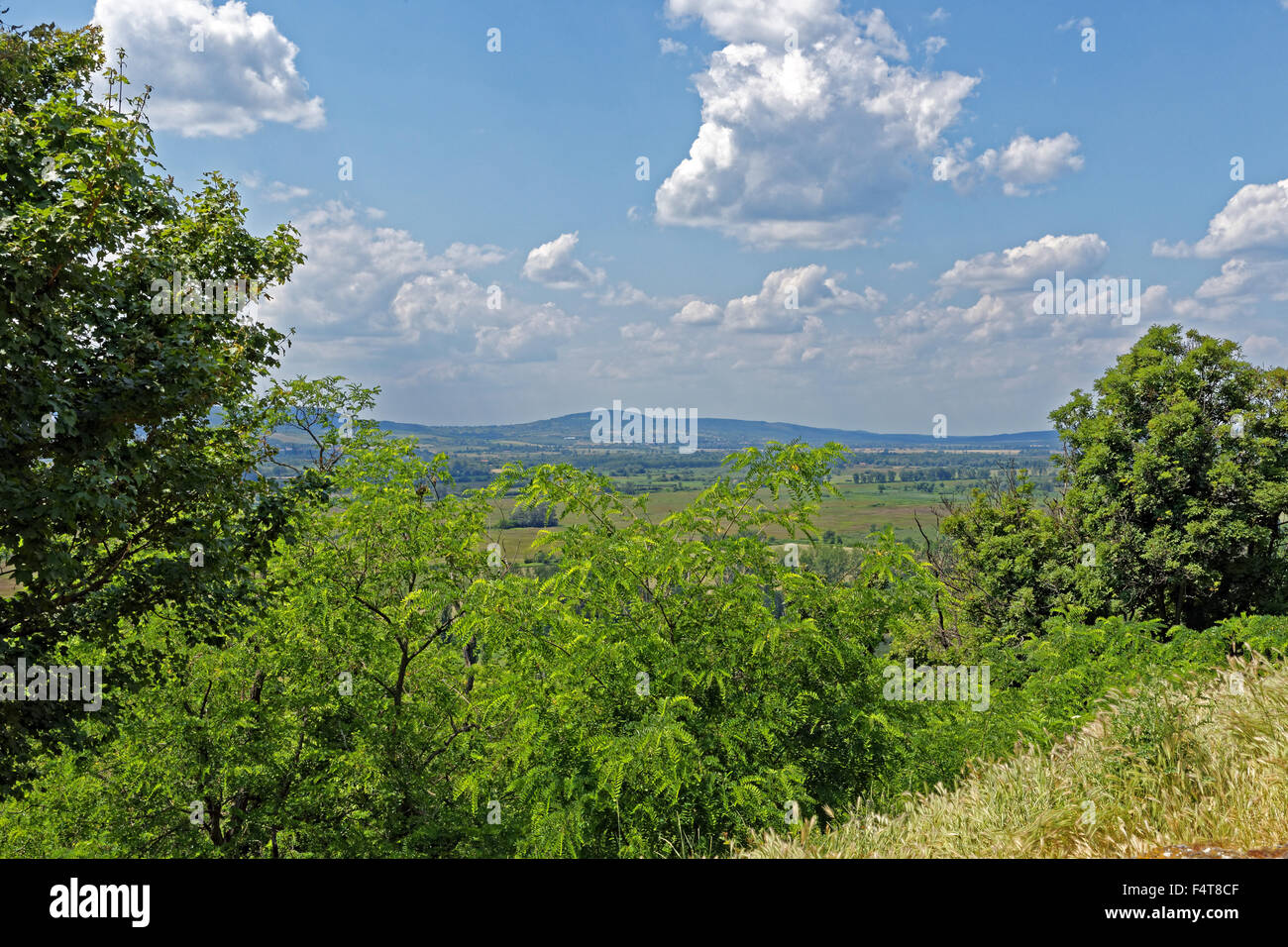 Castle Szigliget, Szigligeti var, castle ruins, panorama Stock Photo ...