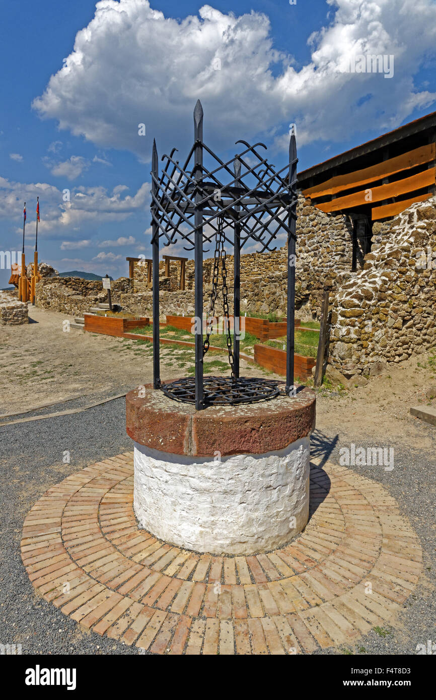 Castle Szigliget, Szigligeti var, castle ruins, castle well Stock Photo ...