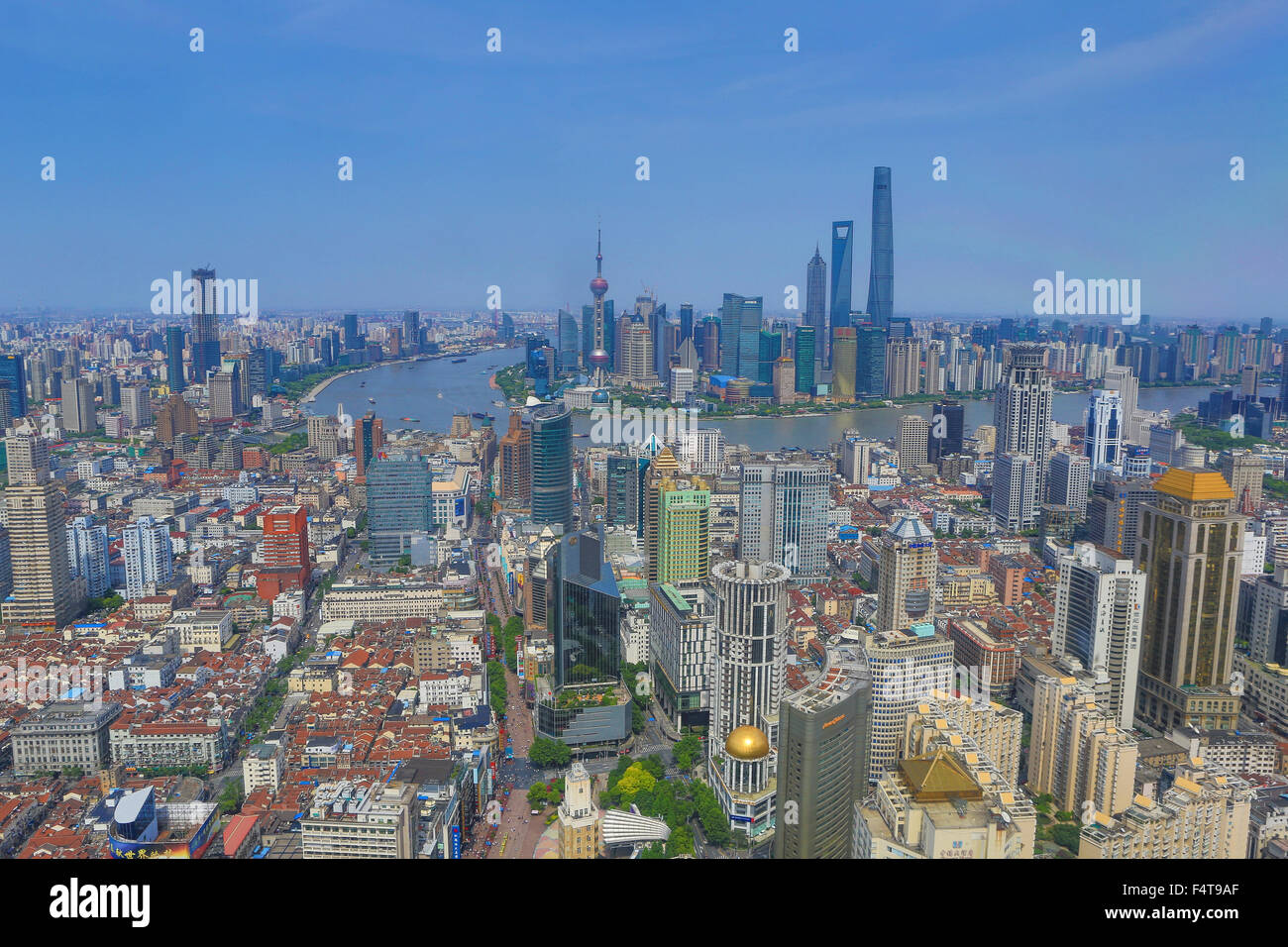 China, Shanghai City, The Bund and Pudong district skyline, Huangpu ...