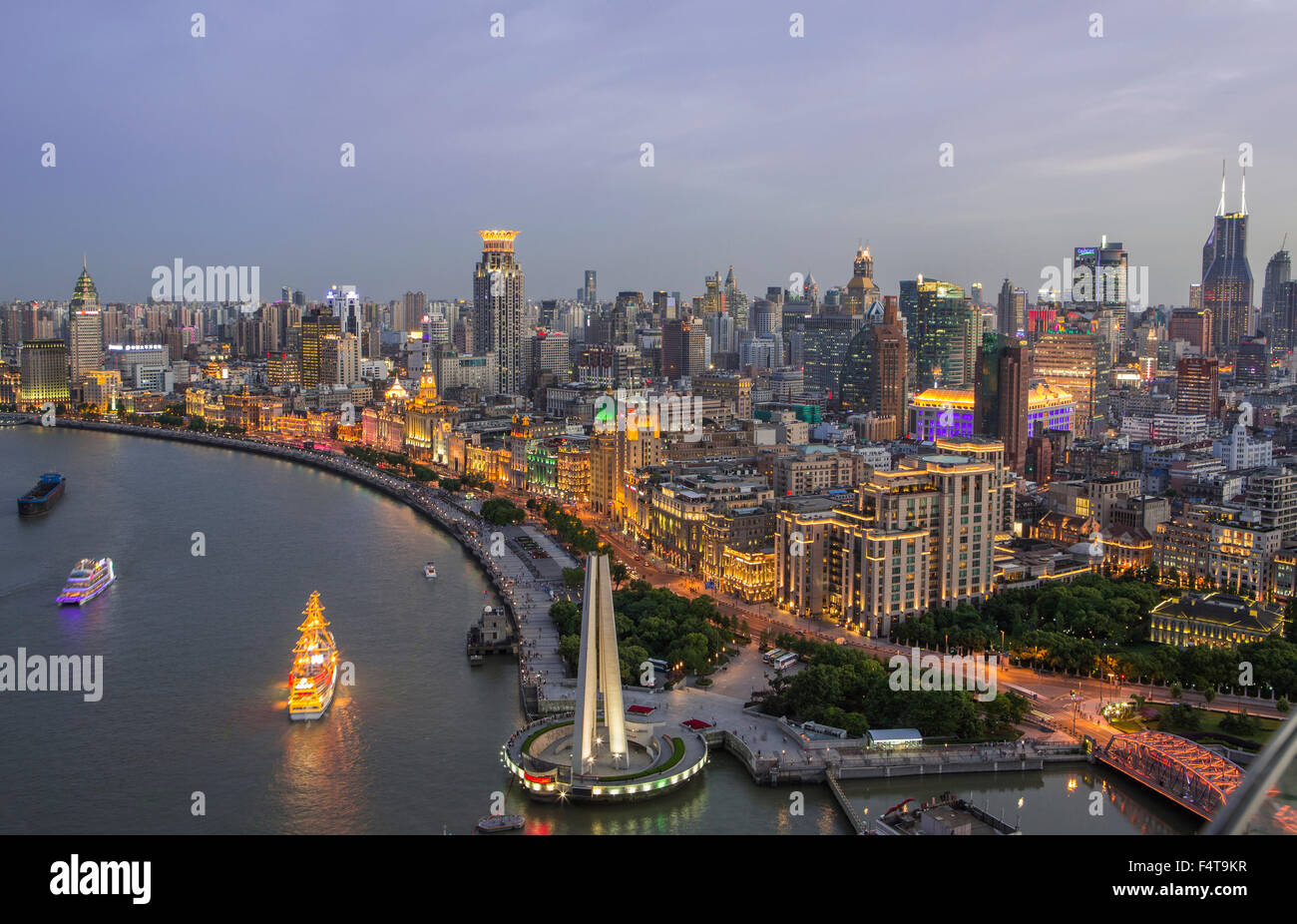 China, Shanghai City, The Bund and Huangpu River Stock Photo - Alamy