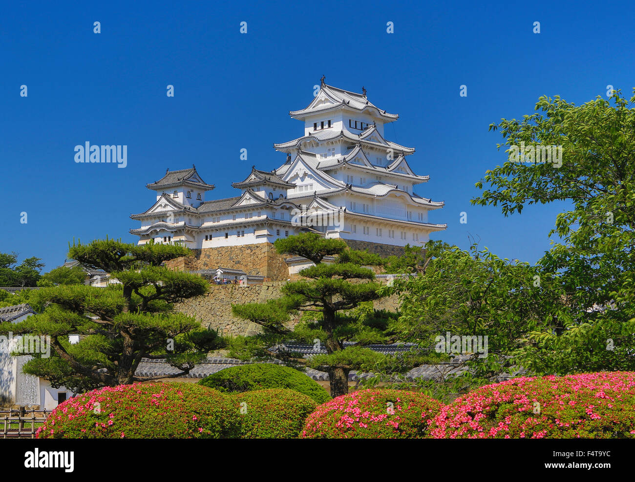 Japan, Hyogo Province, Himeji City, Himeji Castle, Shirazaki Jo Stock ...