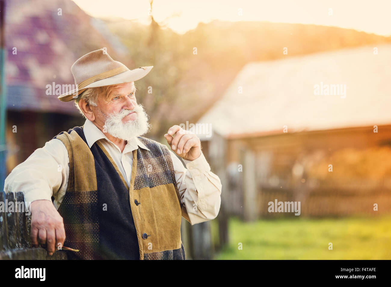 Senior man outside Stock Photo - Alamy
