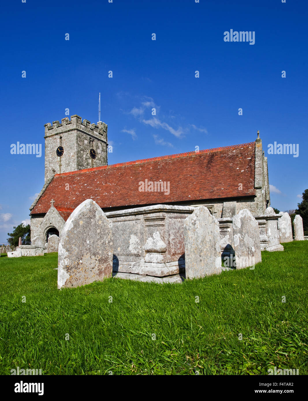 St Andrews Church, Chale, Isle of Wight, Hampshire, England Stock Photo ...