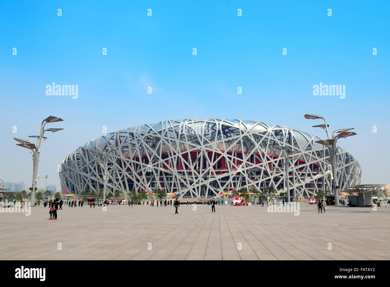 BEIJING, CHINA - APR 7: Beijing National Stadium with blue sky on April ...