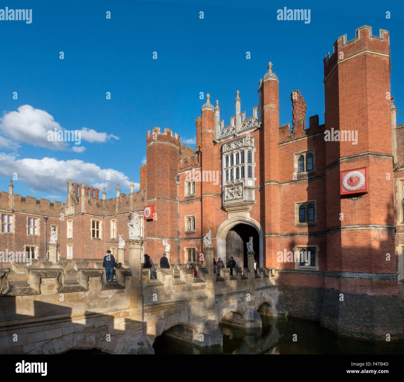 Europe, UK, England, London, Hampton Court west front moat Stock Photo ...