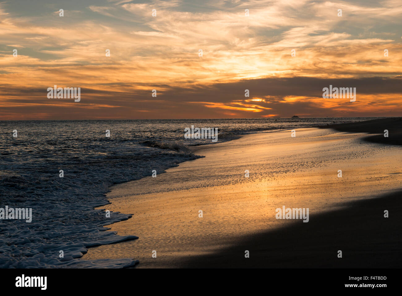 Sunset on the beach at Cape May, New Jersey USA Stock Photo - Alamy