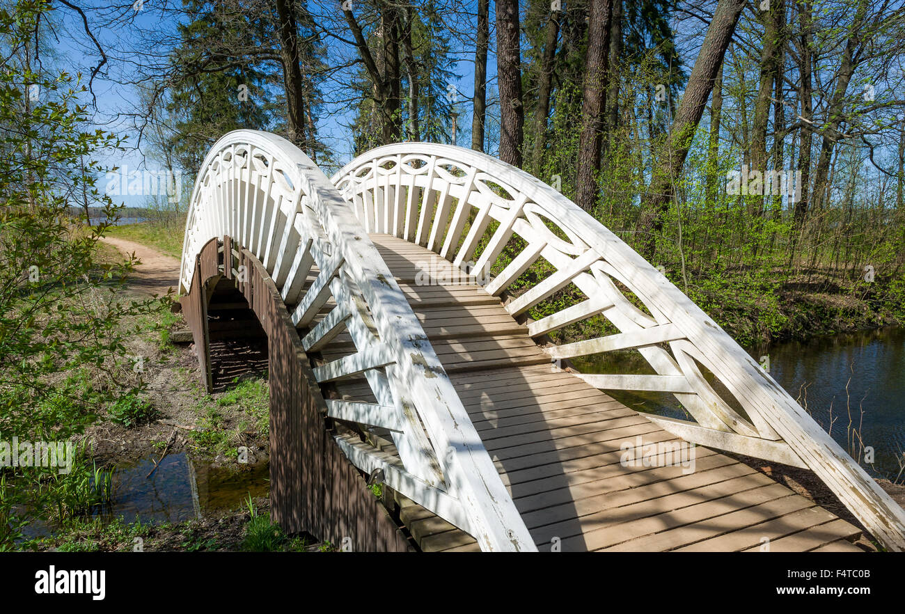 Small wooden bridge Stock Photo - Alamy